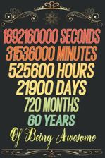 60 Years 720 Months Awesome vintage Notebook: Journal for 60 year Old ...