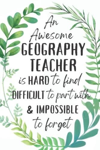 Geography Teacher Gifts: An Appreciation and Thank You Gift, Blank ...