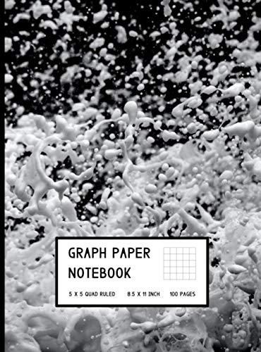 Grayscale Graph Paper Notebook Math Quad Ruled Quad Block 5 Squares