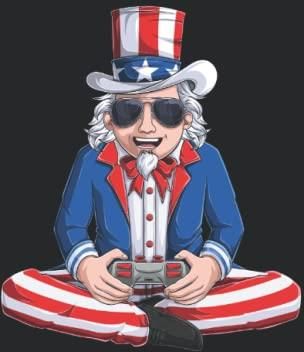 Gaming Uncle Sam Notebook: Dabbing unicorn Nursing Lovers girls women ...