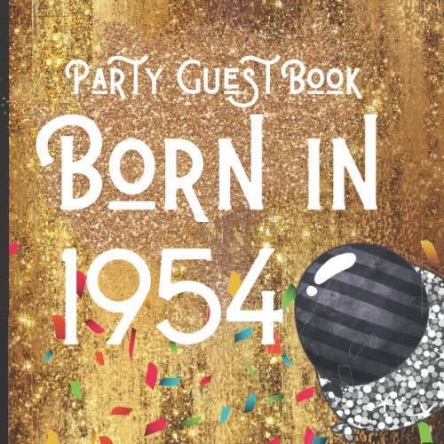 Party Guest Book: Beautiful 1954 Theme Birthday Guest Book With Gift ...