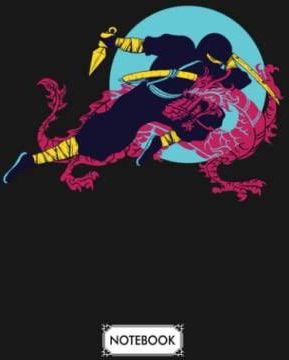 Shinobi Black Ninja And Japanese Dragon Culture G98188 Notebook ...