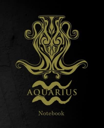 Aquarius : Zodiac Notebook , College Ruled Aquarius Star Sign Notebook ...