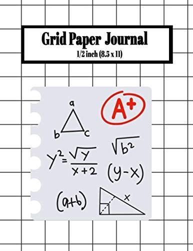 Grid paper journal 1/2 inch (8.5 x 11): Graph Paper notebook - Book ...