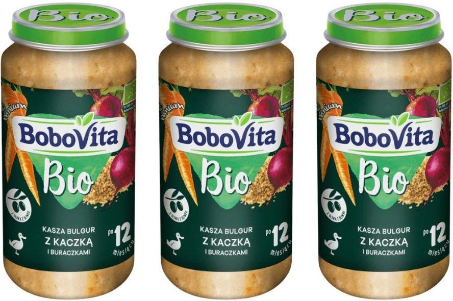 BoboVita Bio Kasza bulgur z kaczką i buraczkami ро 12 miesiącu 3x250 g ...