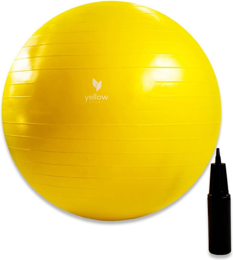 Yellowgym Ball Yellowsport Piłka Do Ćwiczeń I Rehabilitacji 75 Cm Żółty ...