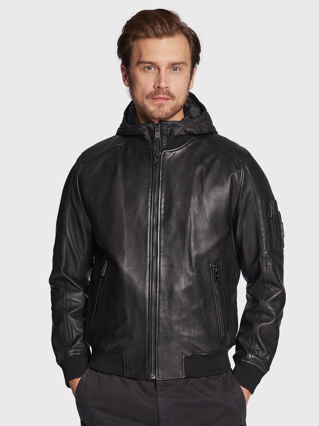 Boss Kurtka skórzana Jagor 50476995 Czarny Regular Fit - Ceny i opinie ...