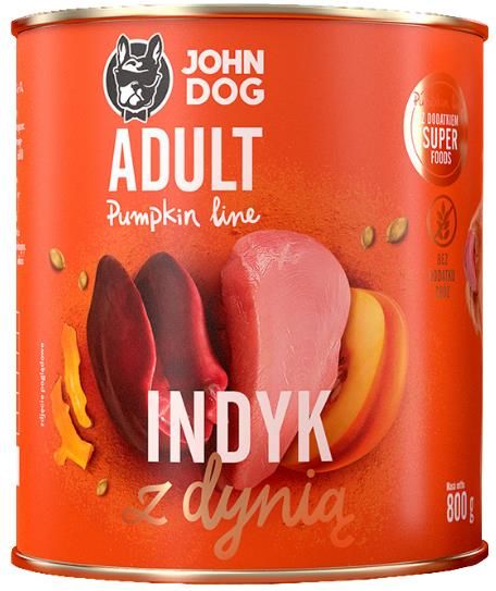 Karma John Dog Pumpkin Line Indyk Z Dynią 12X800G - Ceny i opinie ...