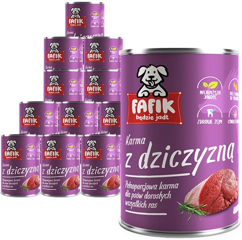 Karma Fafik Z Dziczyzną 12X400G - Ceny i opinie - Ceneo.pl