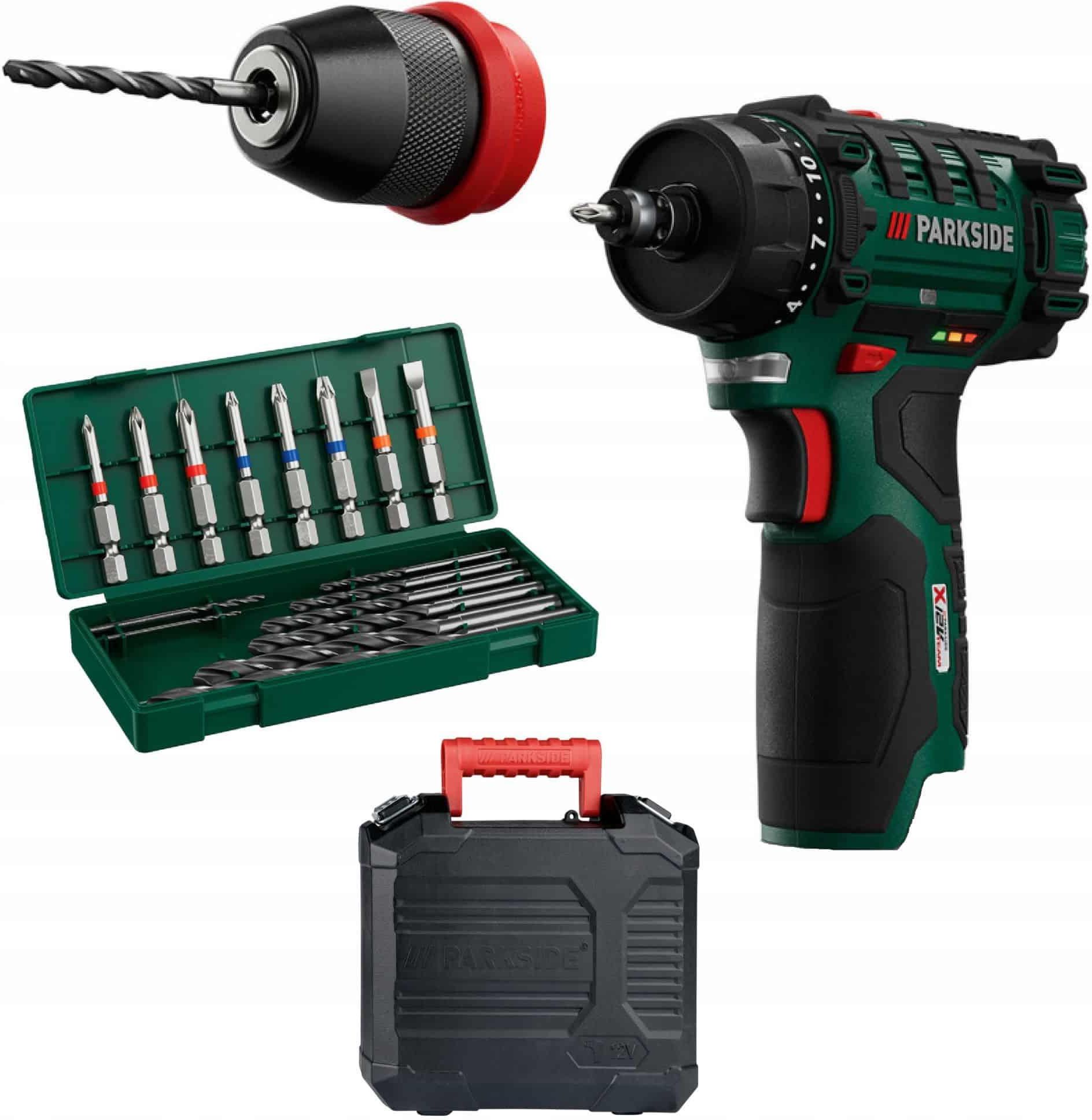Wiertarka Parkside 12V Pbsa 12 D4 + Bity PBSA12D4BEZAKU - Opinie i ceny ...
