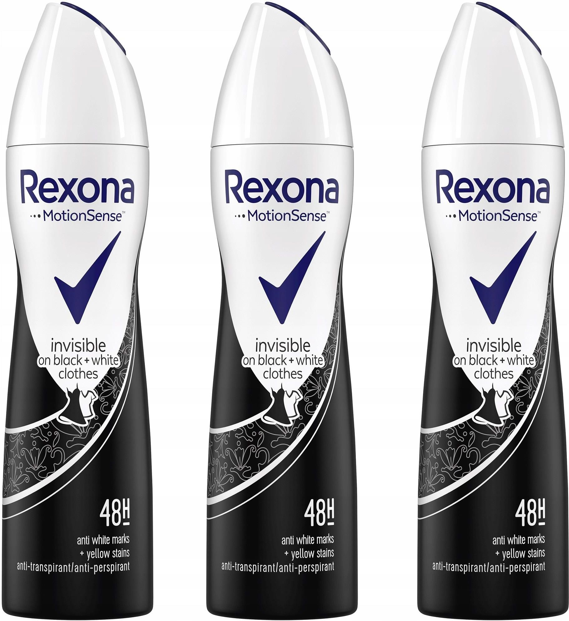 Rexona Antyperspirant Invisible Blackwhite 3X15 ml - Opinie i ceny na ...