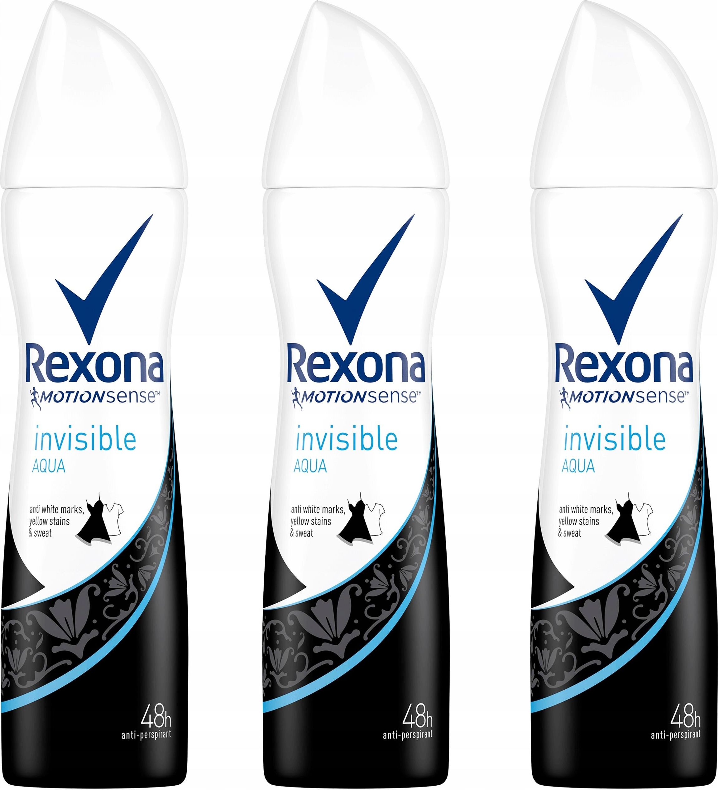 Rexona Invisible Antyperspirant W Sprayu 3X 150 ml - Opinie i ceny na ...