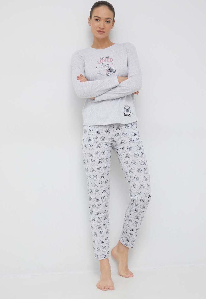 Answear Lab piżama damska kolor szary - Ceny i opinie - Ceneo.pl