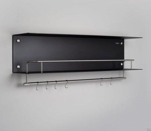 Buster + Punch Półka Z Wieszakami Hanger Shelf Czarna Ze Stalą 8187 ...