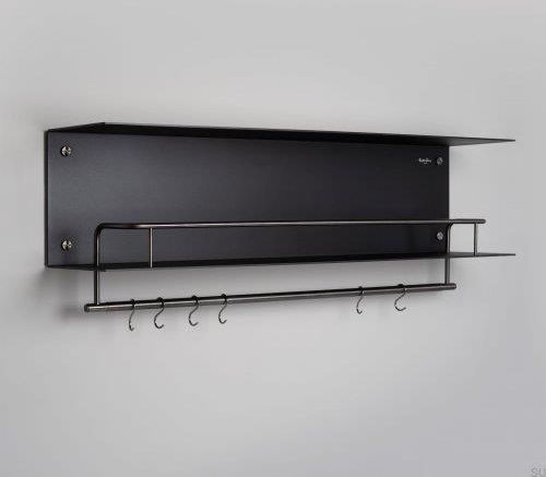 Buster + Punch Półka Z Wieszakami Hanger Shelf Czarna Gun Metal 8189 ...