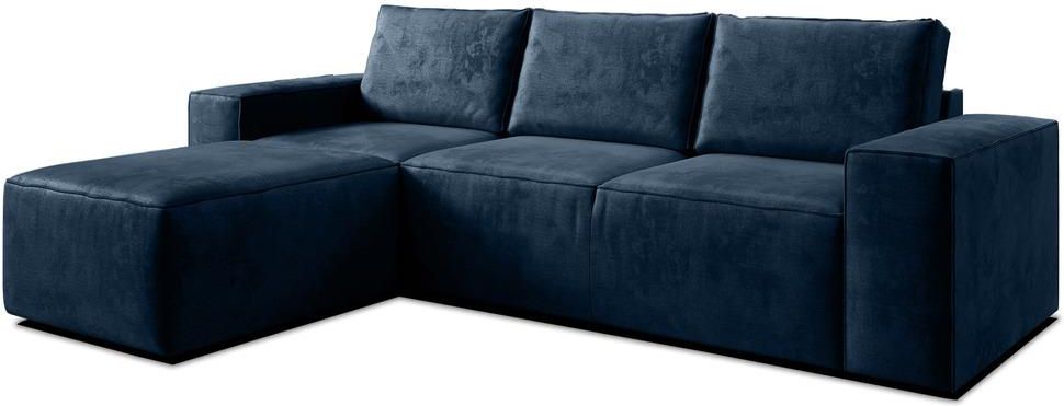 Narożnik Z Funkcją Spania Munano L Kształtny Pojemnikiem Granatowy W ...