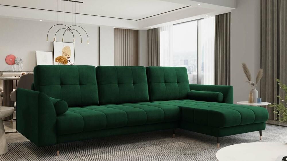 Narożnik Z Funkcją Spania Agriano L Kształtny Pojemnikiem Zielony ...