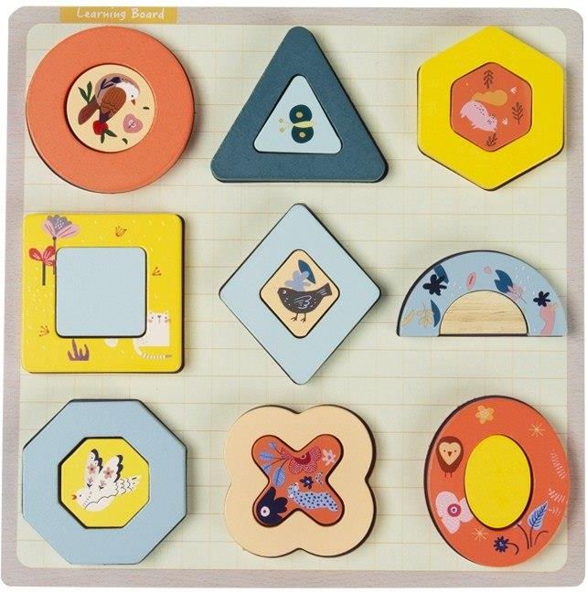 Lean PUZZLE DREWNIANE EDUKACYJNE FIGURY GEOMETRYCZNE ZKB-2053 - Ceny i ...