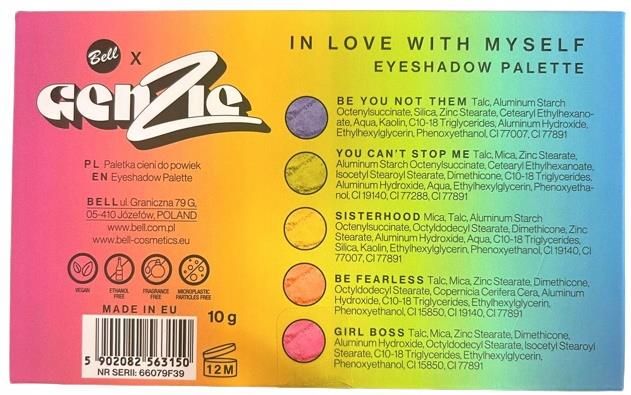 Bell X Genzie Paleta Cieni Do Powiek In Love With Myself 10g - Opinie i ...