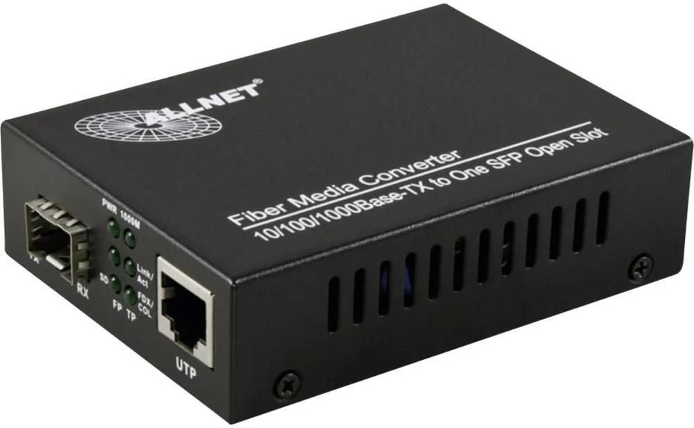 Konwerter sieciowy Allnet Konwerter Mediów 10/100/1000Basetx-Sfp Gb All ...