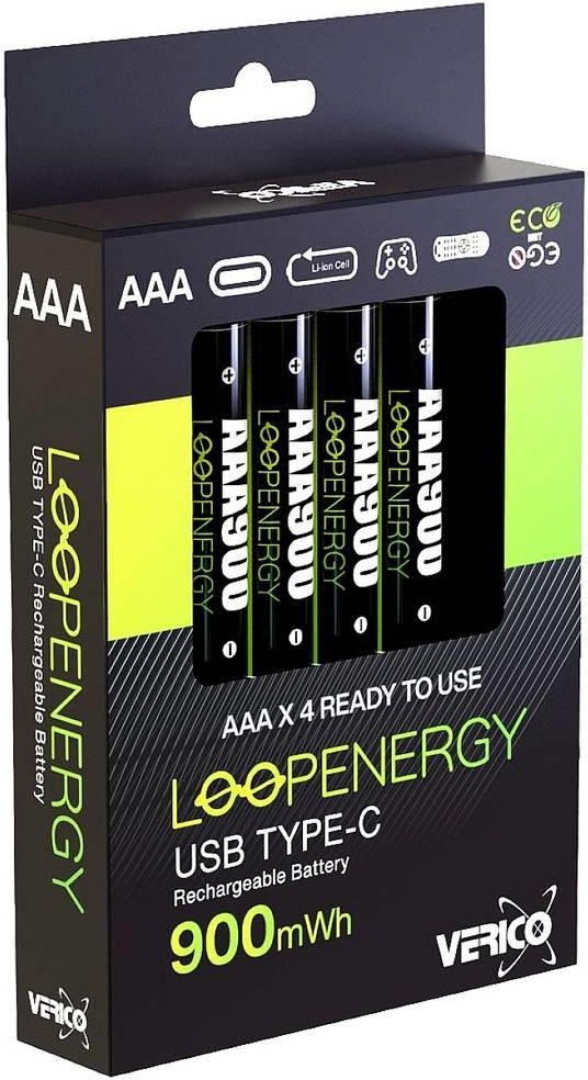 Verico Akumulator Aaa/R03 Loopenergy Usb-C, Li-Ion, 600 Mah, 1.5 V, 4 Szt. - Ceny i opinie ...