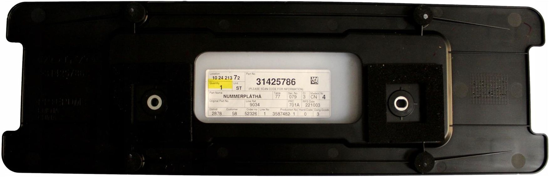 Zderzak do kupienia Volvo V60 Ii Podkładka Rejestracja Zderzak Przód 3 ...