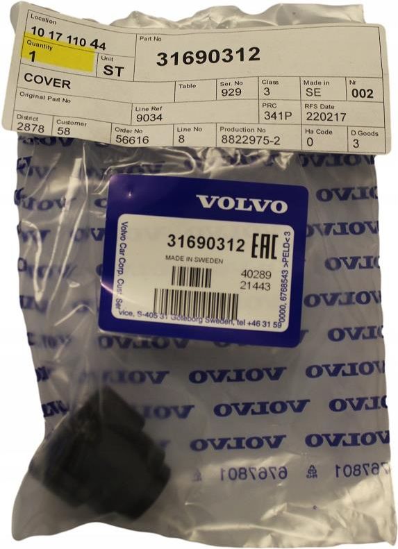 Volvo S90 V90 Xc90 Ii Zaślepka Czujnika Parkowania 31690312 - Opinie i ...