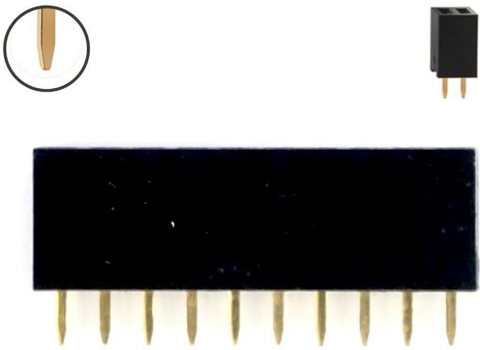 2x Pinheader 10pin dystans goldpin 8.5mm 2.54mm - Opinie i ceny na Ceneo.pl