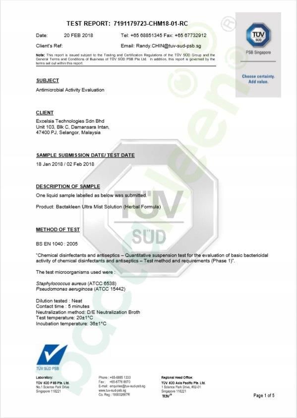 Płyn Ultramist Do Bactakleen Antybakteryjny 60Ml - Ceny i opinie - Ceneo.pl