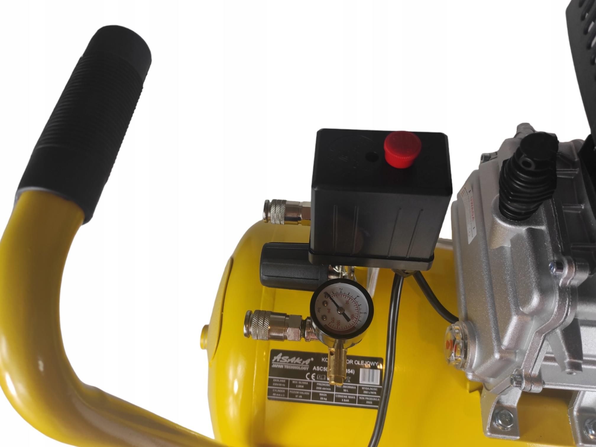 Asaka Kompresor Olejowy 50L Sprężarka Zestaw KOMMAX - Opinie i ceny na Ceneo.pl