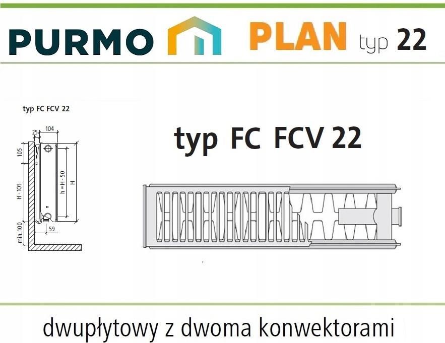 Grzejnik pokojowy Purmo Plan FC22 900x700 - Opinie i ceny na Ceneo.pl