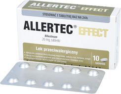 Lek na alergię Allertec Effect 20mg 10 tabl. - Opinie i ceny na Ceneo.pl