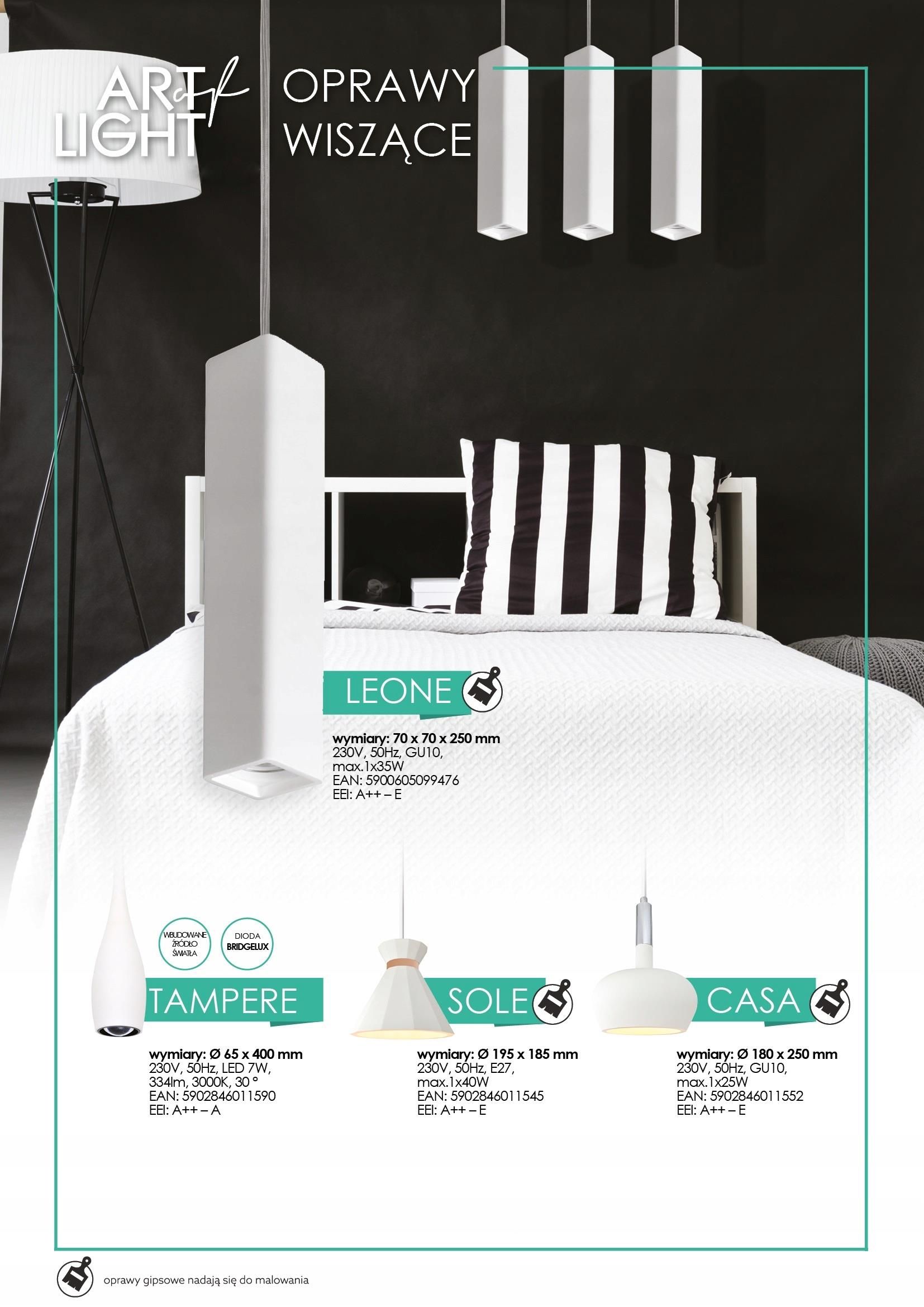 Kobi Light Lampa Sufitowa Sole Gipsowa Biała do malowania (KOBIKRSO ...