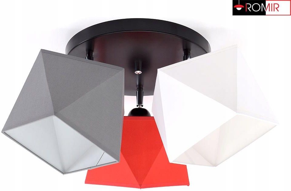 Romir Lampa sufitowa plafon żyrandol 3 abażury kolor (TYP1106) - Opinie ...