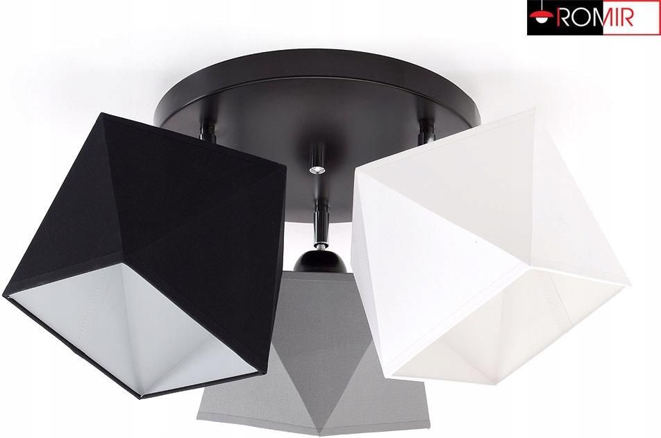 Romir Lampa sufitowa plafon żyrandol 3 abażury kolor (TYP1106) - Opinie ...