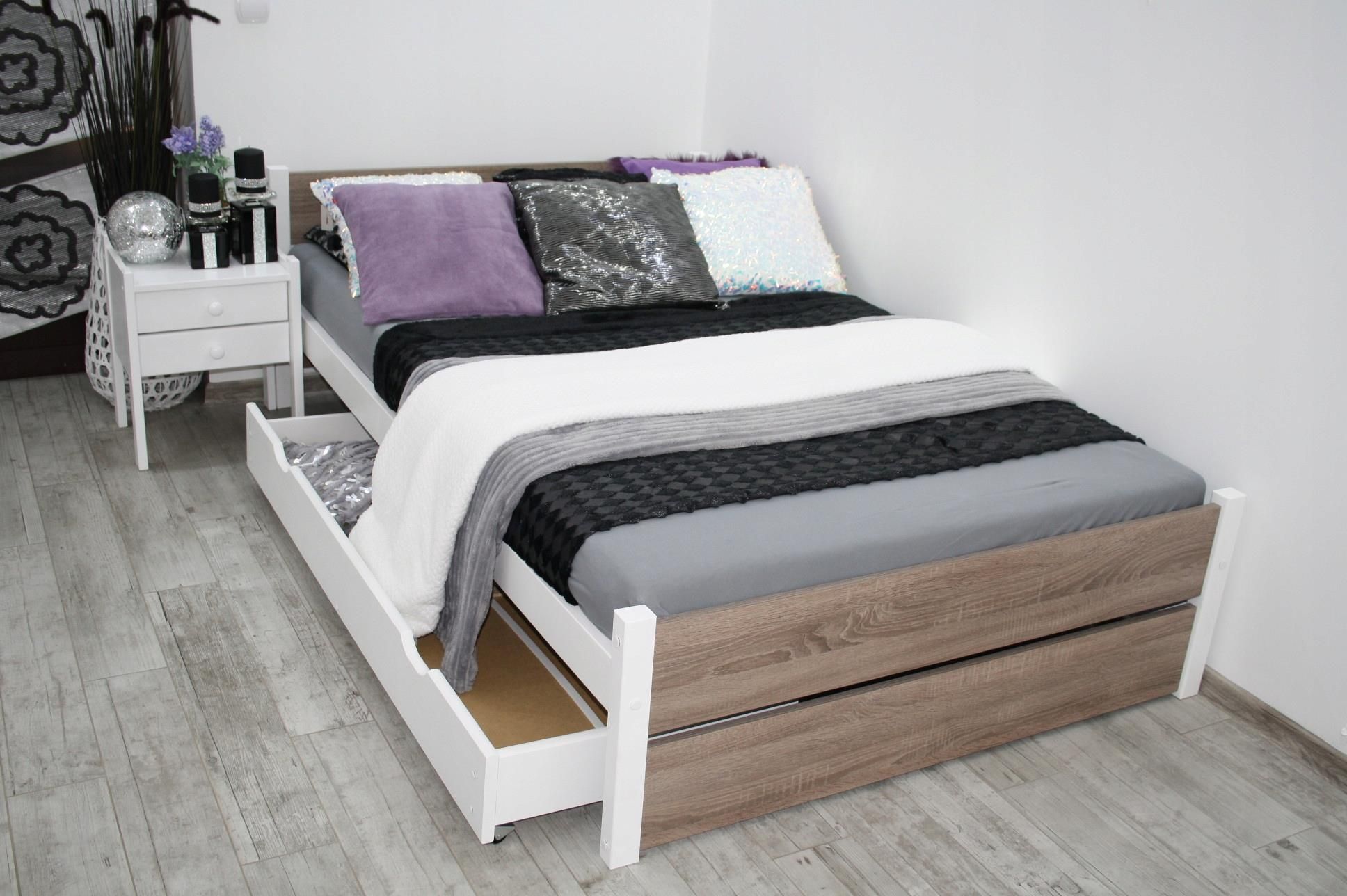 Maxi Drew Łóżko Bella Dąb Truflowy 140X200 +Materac+Szuflada 0Eafb0A4 ...