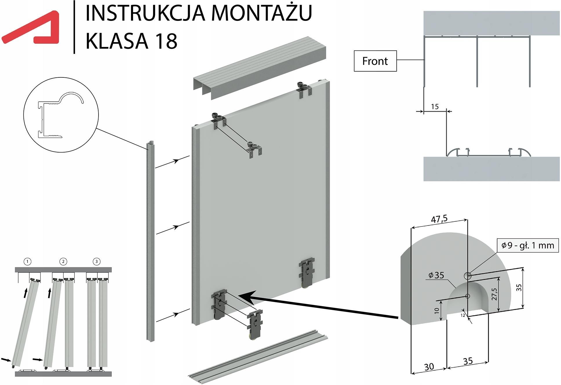 Avanti System Przesuwny Szafa 2M 2 Drzwi 1Cb0237F-527D-4195-8615 ...