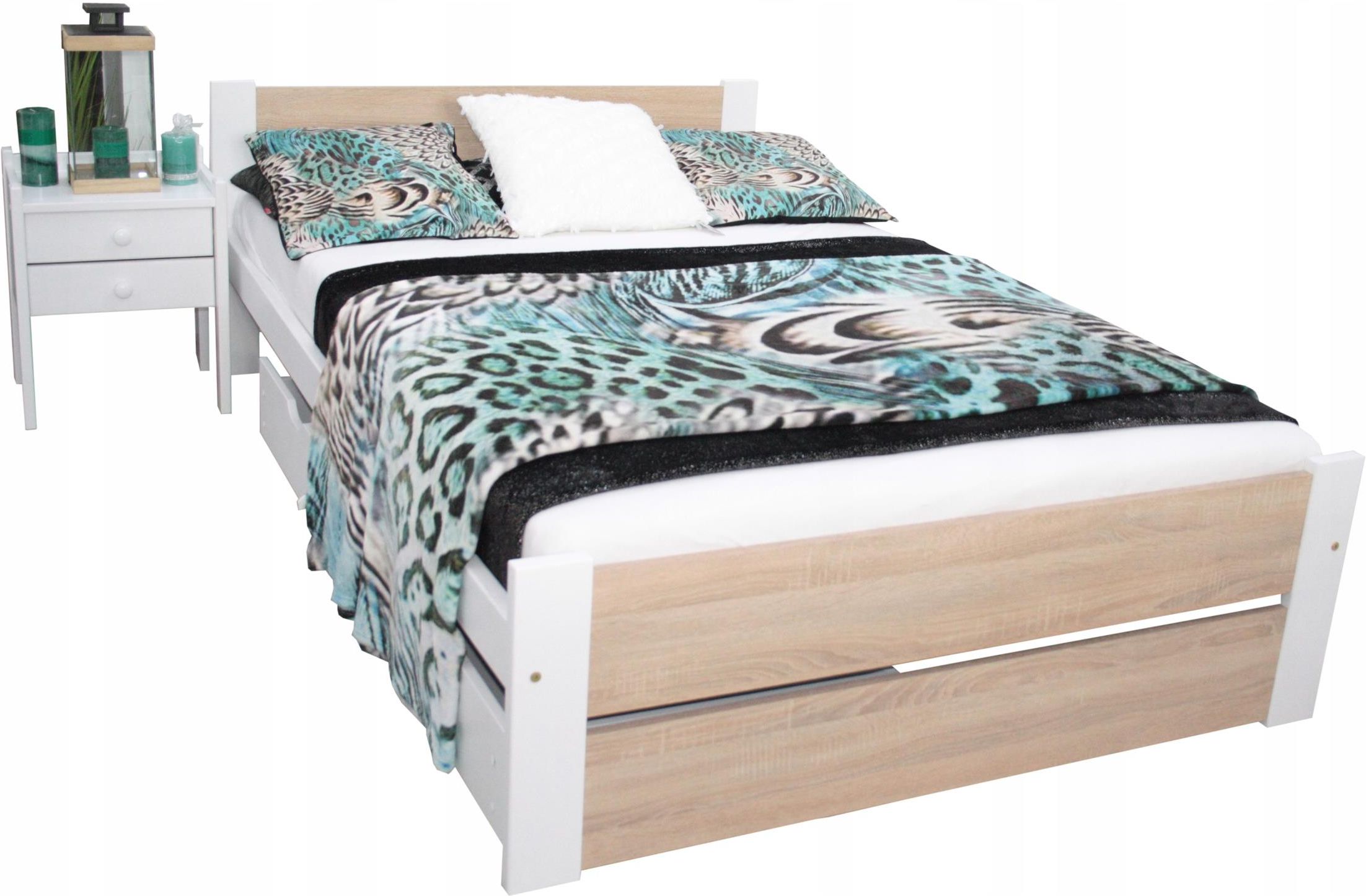 Maxi Drew Łóżko Lea 100X200 Materac Szuflada Sypialnia 123Bc01B-7892 ...