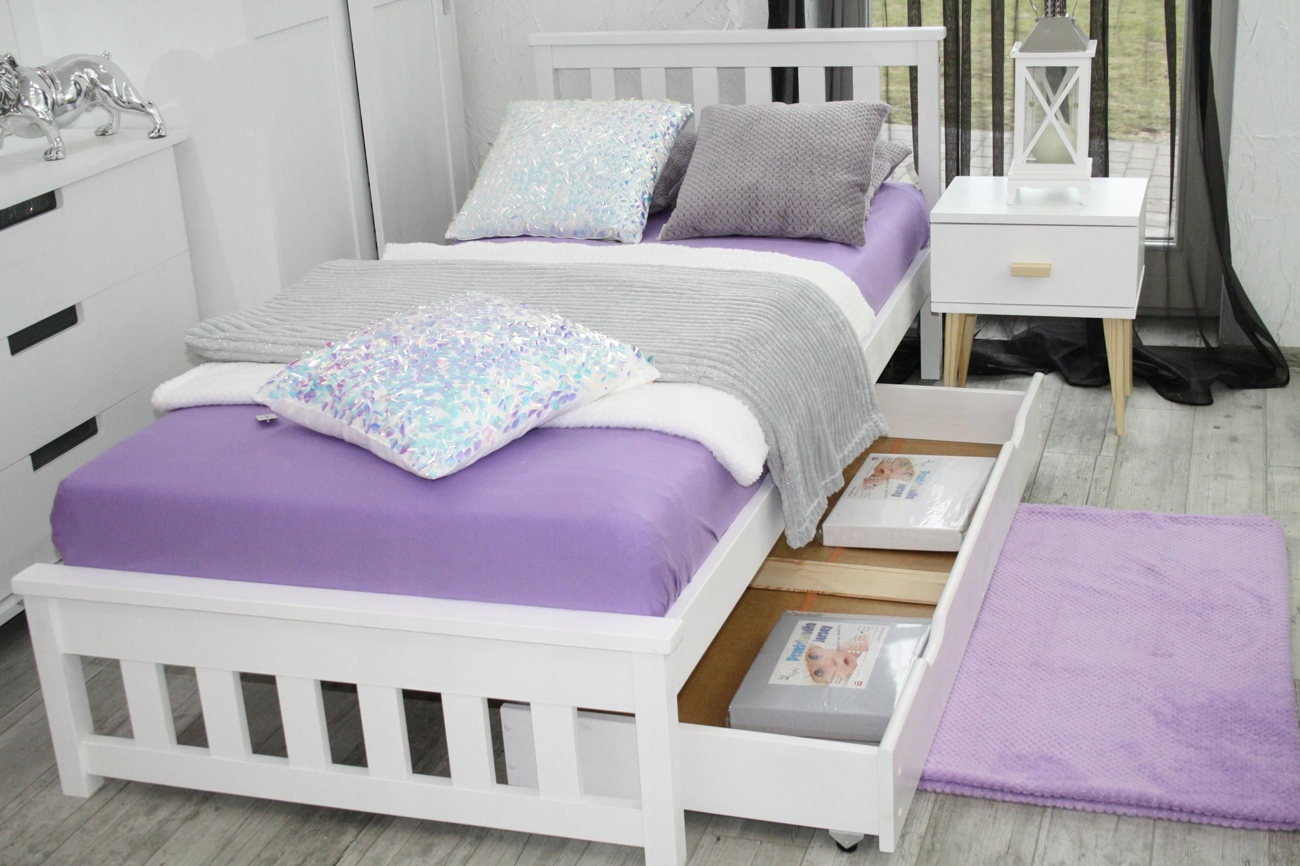 Maxi Drew Łóżko Drewniane Iga 100X200 Białe Stelaż Produce B671E9E3 ...