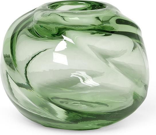 Ferm Living Wazon Water Swirl Okrągły Jasnozielony Z Recyklingu 134359 ...