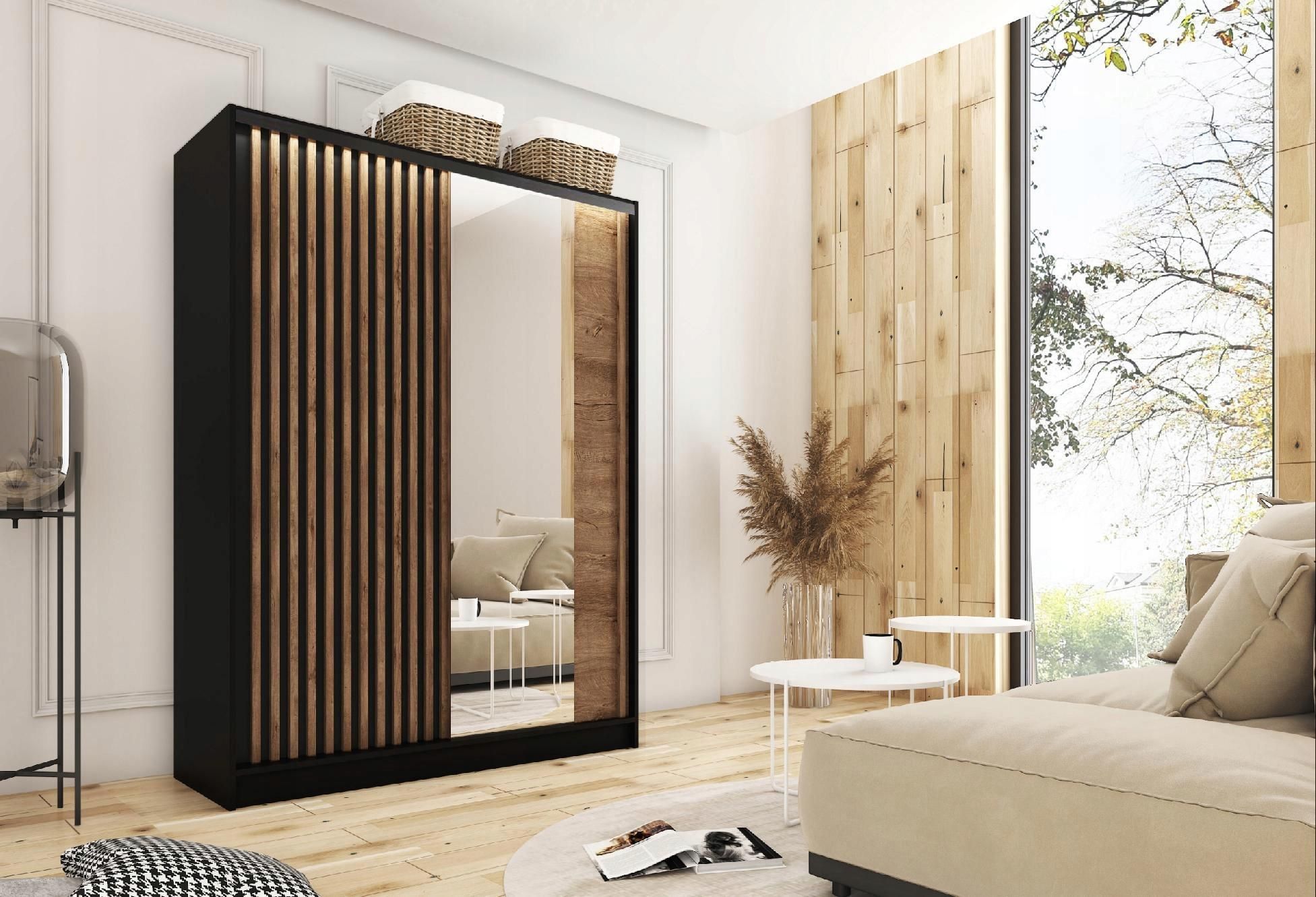 Bromarkt Szafa 150 Cm Przesuwna Z Lustrem Lamel 3D Lefkas 196B0Fc1-E9E4 ...