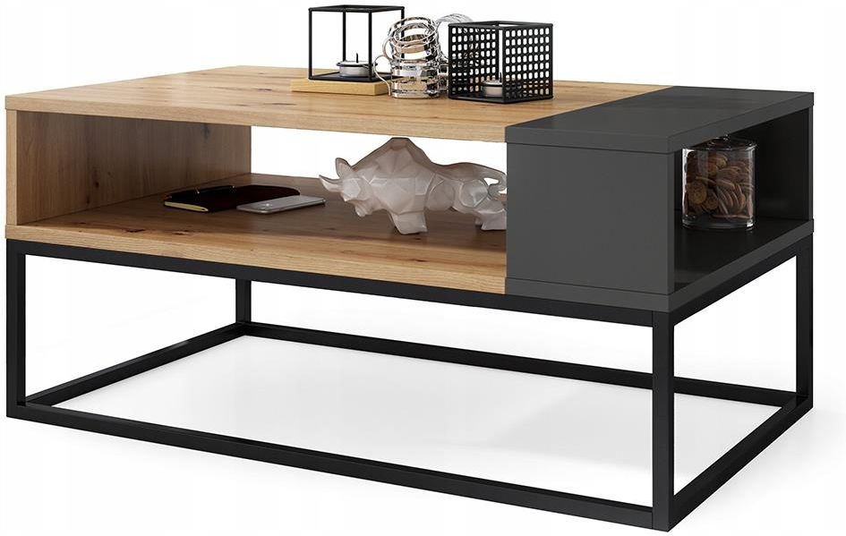 Mazzoni Lynx Dąb Artisan/Antracyt Nowoczesna Ława Stolik 13D5E9Bc-A829 ...