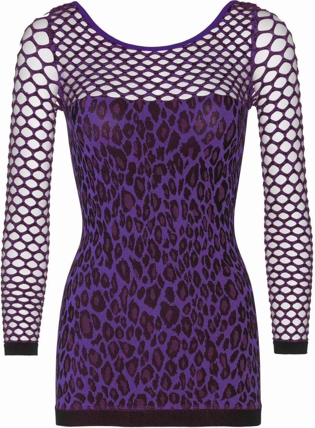 Sukienka w panterkę Seamless leopard mini dress, Kolor: Fioletowo ...