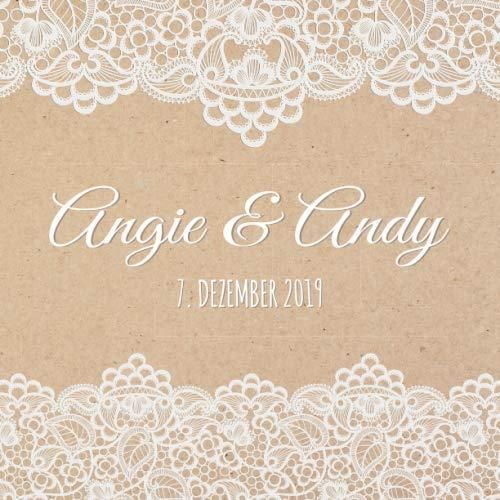 Angie & Andy: Personalisiertes Gästebuch Hochzeit / Hochzeitsbuch ...