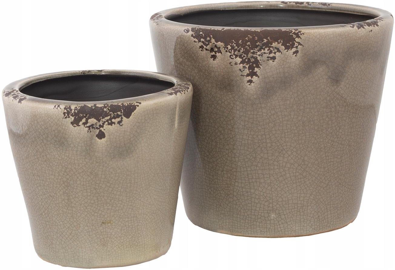 2szt. Donica Lobi Retro Brąz Ceramiczna - Ceny i opinie - Ceneo.pl