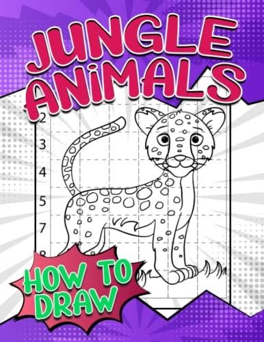 How To Draw Jungle Animals: Wildlife Animal in Guide Book Drawing Step ...