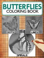 Butterflies Dots Lines Spirals Coloring Book: Exclusive Illustrations ...
