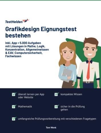 Grafikdesign Eignungstest bestehen mit Online-Testtrainer Inkl. App + 5 ...