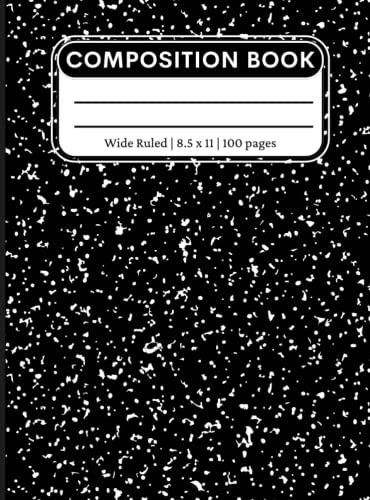 Wide Ruled Composition Notebook: Lined Paper Composition Book for Kids ...