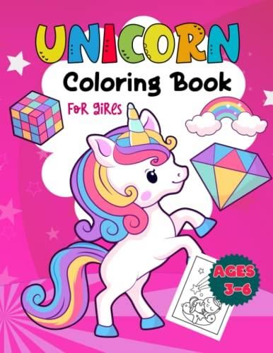 Unicorn Coloring Book For Girls Ages 3-6: Fun Jumbo Coloring Book For ...